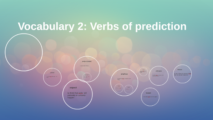 Vocabulary 2: Verbs of prediction by aigerim nurzhanova on Prezi
