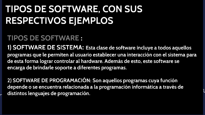 TIPOS DE SOFTWARE CON SUS RESPECTIVOS EJEMPLOS by JULIANA LOPEZDELGADO ...