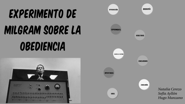 Experimento de milgram sobre la obediencia by NATALIA CEREZO BAEZ on Prezi