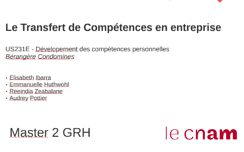 Test 2 - Transfert compétences by Audrey P. on Prezi