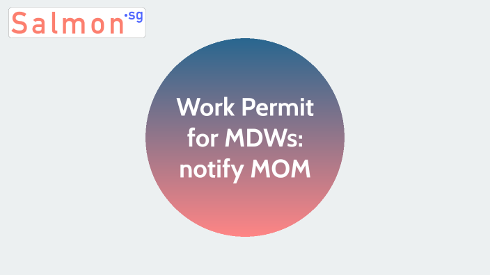 Work Permit for migrant domestic workers (MDWs): notify MOM by Anh Tuấn ...