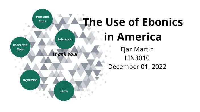 The Use of Ebonics in Culture by Ejaz Martin on Prezi