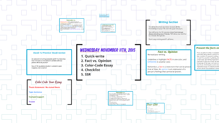 Essay color-coding, expository, fact vs. opinion, remember to... by Ms ...