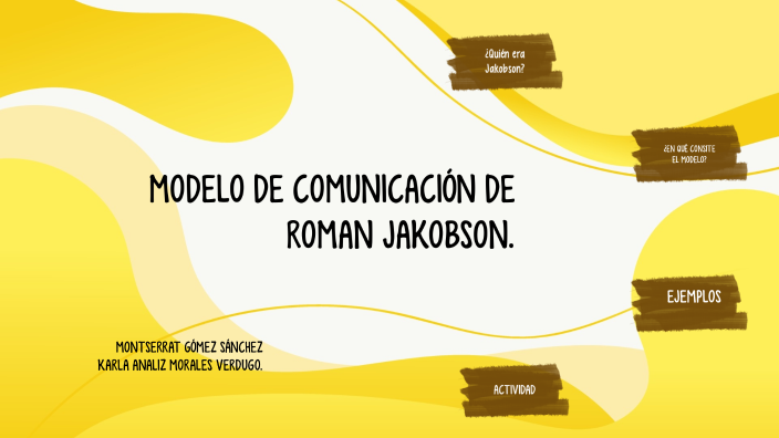 Modelo de Román Jakobson. by Montserrat Gómez on Prezi