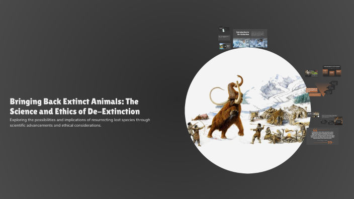 Bringing Back Extinct Animals: The Science and Ethics of De-Extinction ...