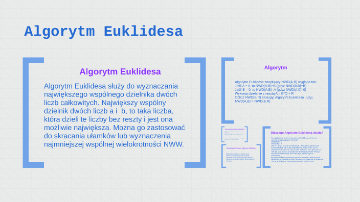 Algorytm Euklidesa by Kamila Skrzyńska on Prezi