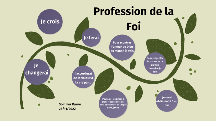Profession de la foi by sommer byrne