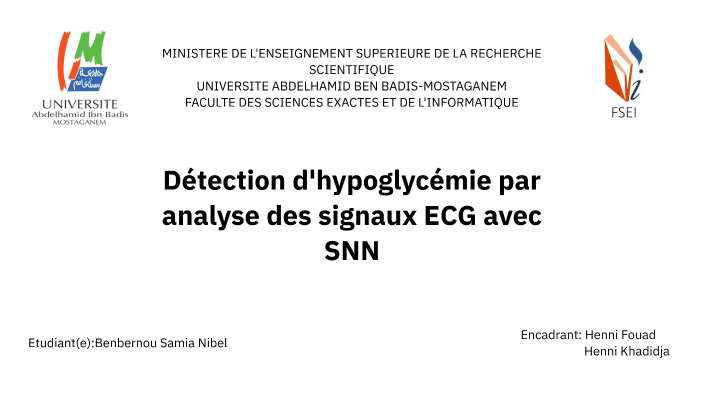 Analyse des signaux ECG by Nibel Benbernou on Prezi