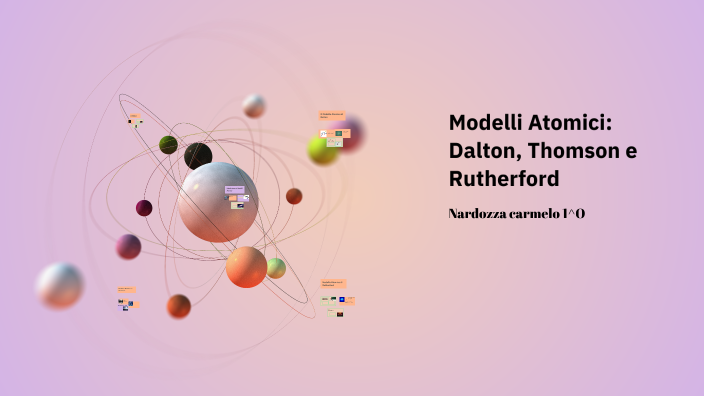 Modelli Atomici: Dalton, Thomson e Rutherford by Carmelo Nardozza on Prezi