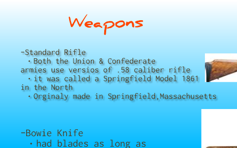Civil War PowerPoint:Weapons by Hannah Zaveson on Prezi