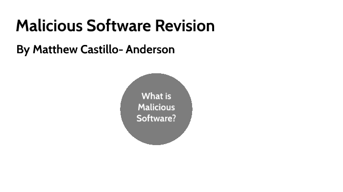 Malicious Software by Matthew Castillo- Anderson on Prezi