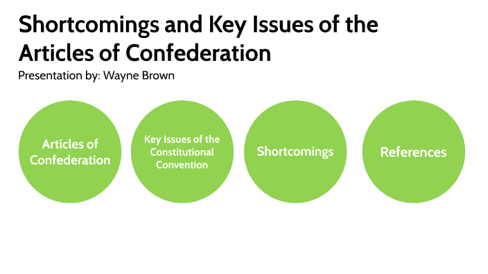 Presentation: Shortcomings of The Articles of Confederation and Key ...