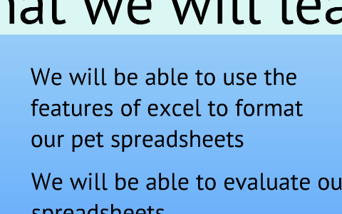 Year 7 Spreadsheet Evaluation by Michael Sheil on Prezi