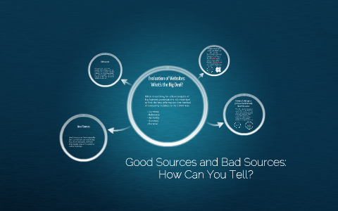 Good Sources and Bad Sources: by Group Seven on Prezi