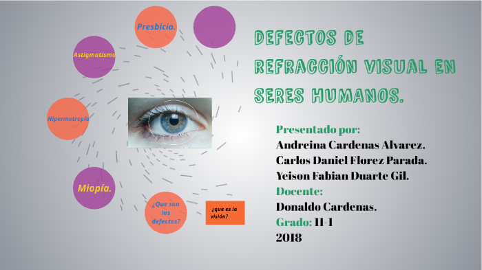 DEFECTOS DE REFRACCIÓN VISUAL EN HUMANOS. by Andreina Cardenas Alvarez ...