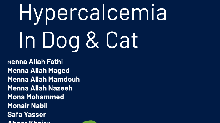 Hypercalcemia In Dog & Cat by Menna Maged on Prezi