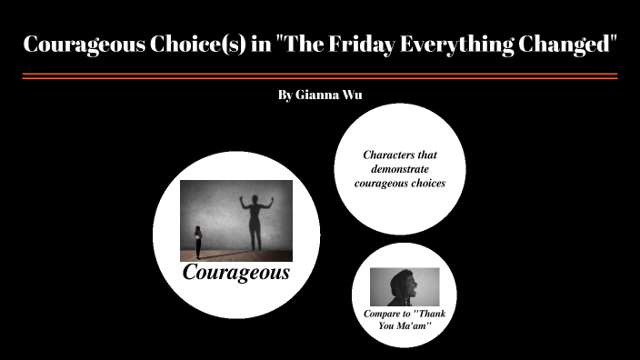 Courageous Choice(s) in "The Friday Everything Changed" by Gianna Wu on ...