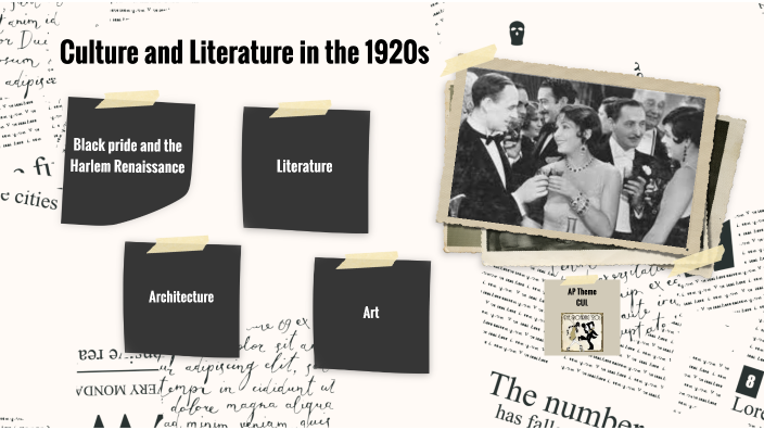Culture and Literature in the 1920s by Isabella Lepore on Prezi