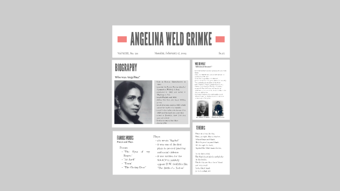 ANGELINA WELD GRIMKE by Sophie Kim on Prezi