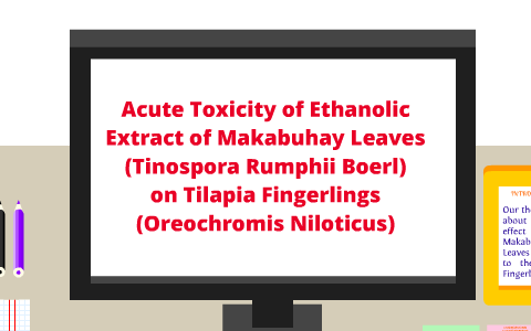 Acute Toxicity of Ethanolic Extract of Makabuhay Leaves (Tinospora ...