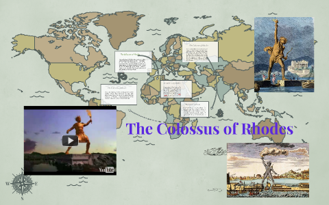 The Colossus of Rhodes was a statue of Helios representative by Pia ...