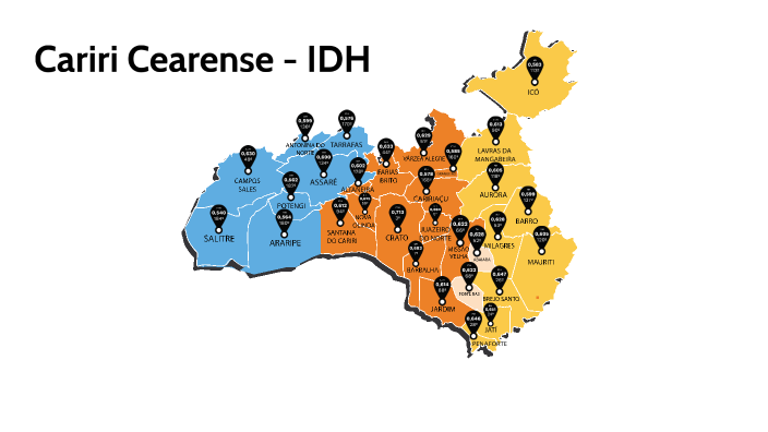 Mapa - Cariri - Distribuição dos municípios by Hemerson Soares on Prezi