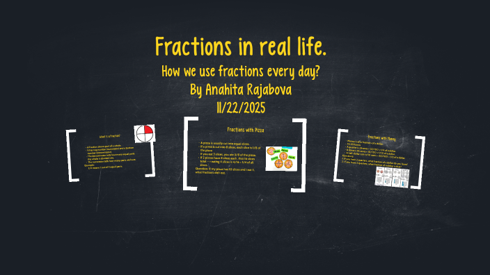 Fractions in real life. by Anahita Rajabova on Prezi