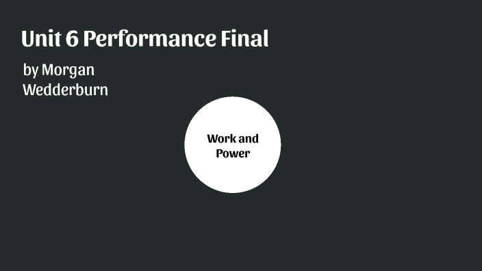 Unit 6 Work and Power by Morgan Wedderburn on Prezi
