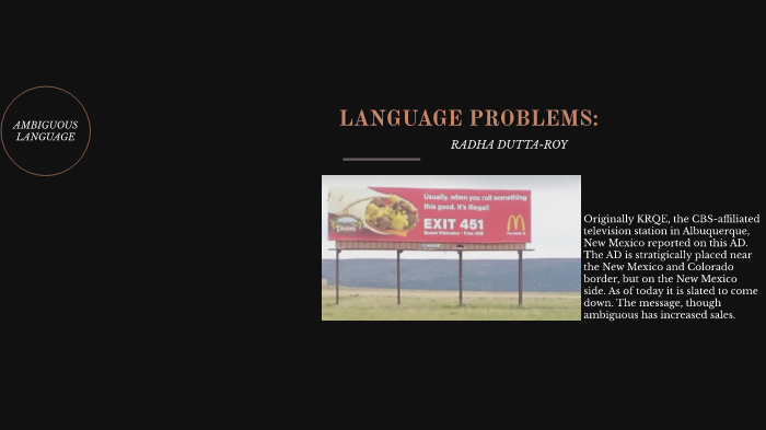 Ambiguous Advertising by Radha Dutta-Roy on Prezi