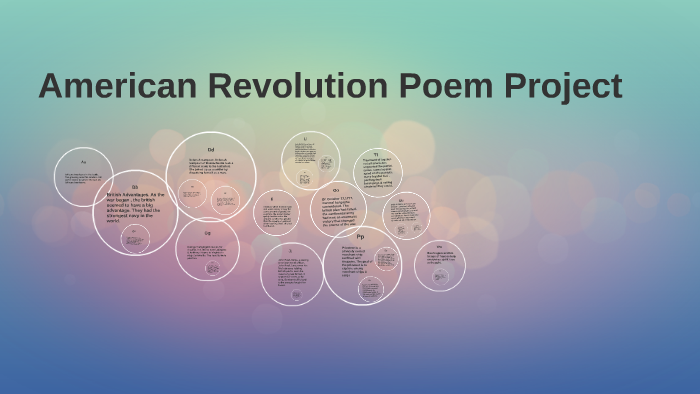 American Revolution Poem Project by destiny smith