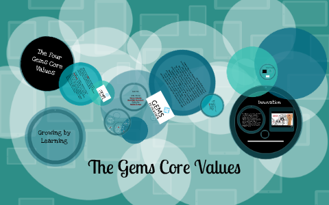 Gems Core Values by Lidia Sharon
