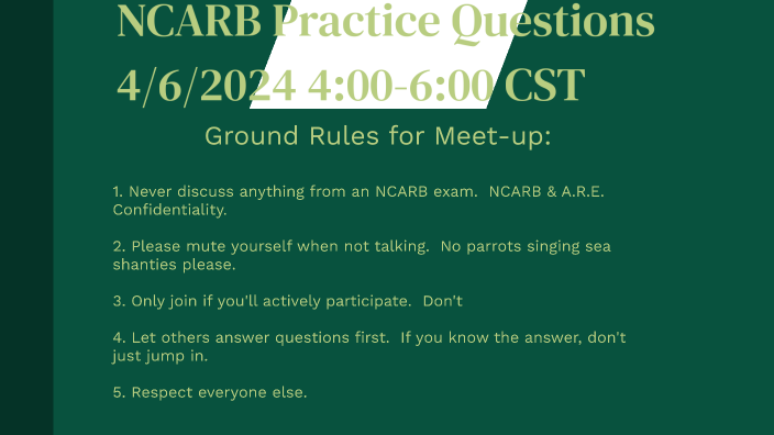 NCARB Study Group by Richard Perkins on Prezi