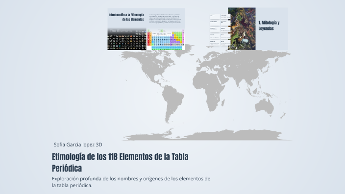 Etimología de los 118 Elementos de la Tabla Periódica by sofia garcia ...