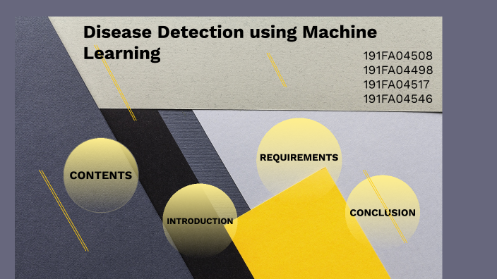 Disease Detection using Machine Learning Algorithms by lohit kavuru on ...