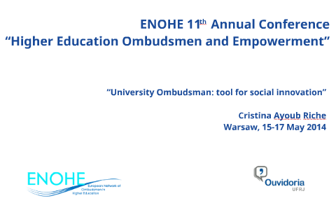 University Ombudsman: tool for social innovation by Cristina Riche by ...