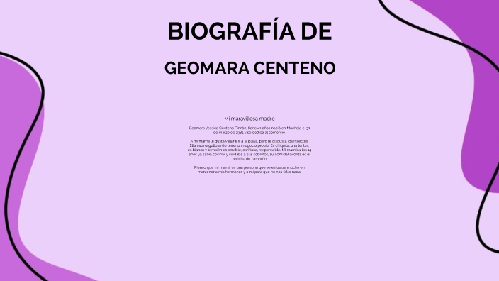 Biografía de Geomara Centeno by Lucy on Prezi