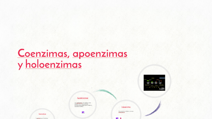 Coenzimas, apoenzimas y holoenzimas by Carmen Mayorga on Prezi