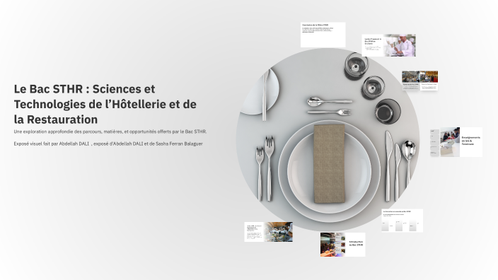 Le Bac STHR : Sciences et Technologies de l’Hôtellerie et de la Restauration by Abdellah DALI on ...