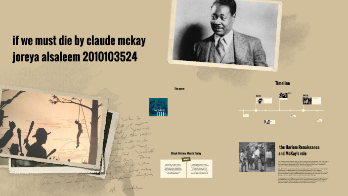 if we must die by claude mckay by جورية السليم on Prezi