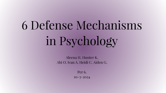 6 Defense Mechanisms by Aleena H on Prezi