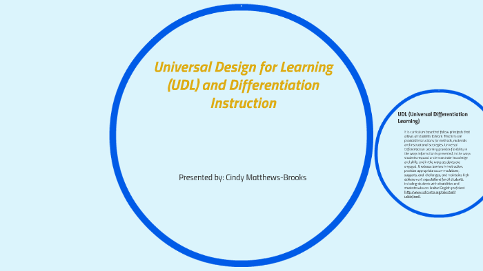 Universal Design for Learning (UDL) and Differentiate Instru by Cindy ...