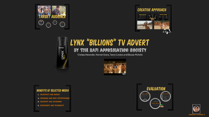 lynx "billions" tv advert by Chelsea Alexander on Prezi