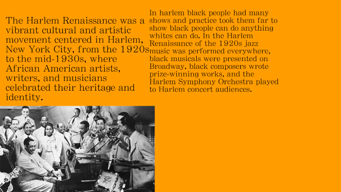Harlem Renaissance Present Museum Exhibit by Mickel Johnson on Prezi