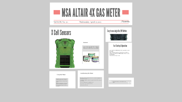 MSA ALTAIR 4X GAS METER by George Carman on Prezi