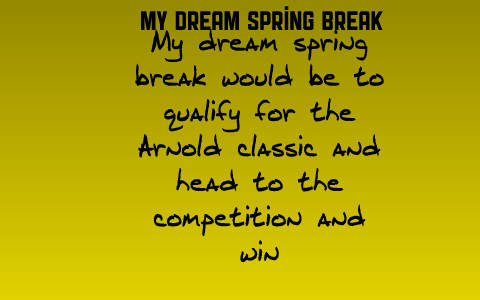 My Dream Spring Break by zac Freemantle on Prezi