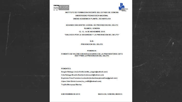 Fomento de valores en adolescentes del CBTIS #207 para la pr by G S on ...