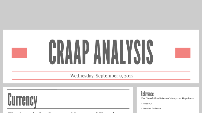 CRAAP ANALYSIS by Jenna Wilson on Prezi