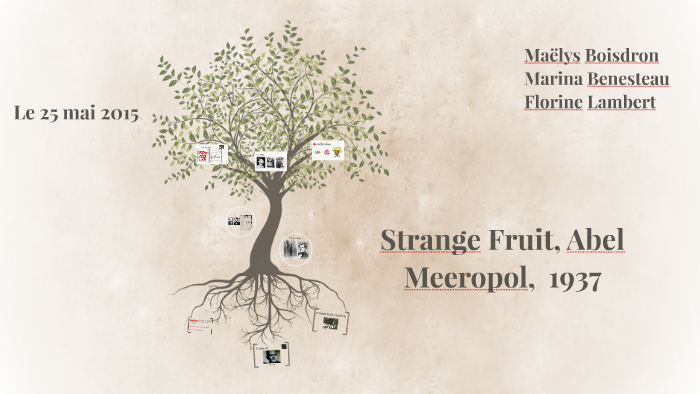 Strange Fruit, Abel Meeropol, 1937 by Maelys Boisdron on Prezi
