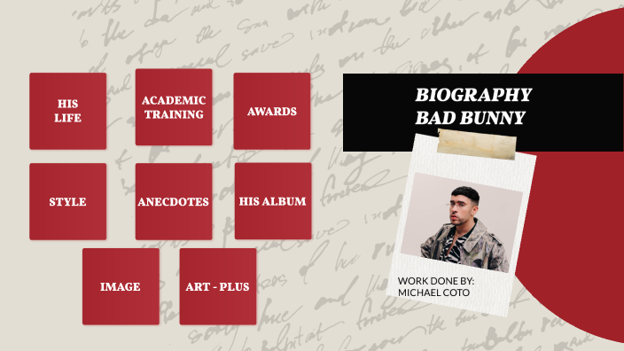 BIOGRAPHY BAD BUNNY - MICHAEL COTO by Maicol Coto on Prezi