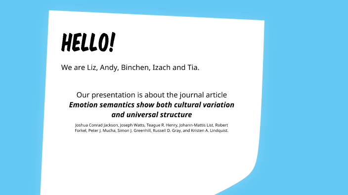 Emotional Semantics by Tia Deb on Prezi
